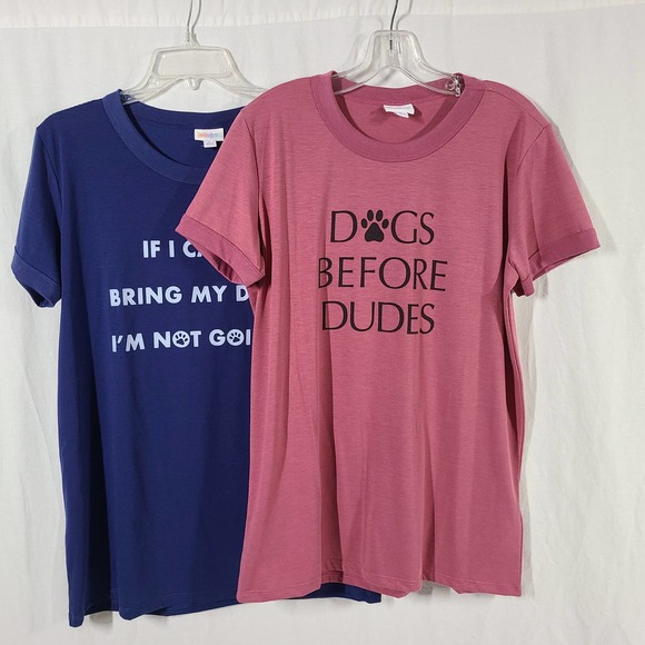LuLaRoe | Tops | Lularoe Liv Tee 2 Dog Meme Print Short Sleeve Loose ...